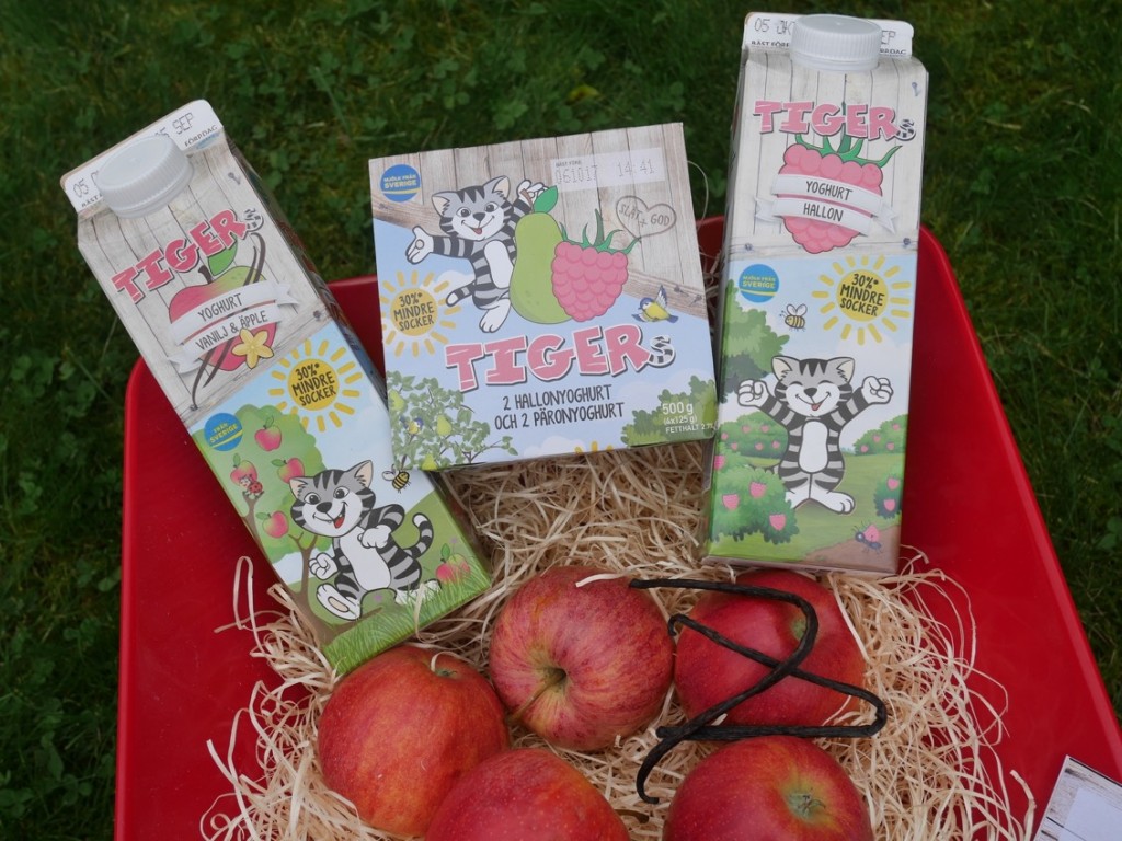 Tigers barnyoghurt med reducerat sockerinnehåll, Tigers yoghurt