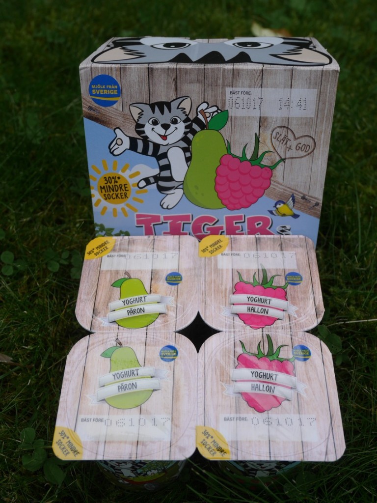 Tigers barnyoghurt med reducerat sockerinnehåll, Tigers yoghurt